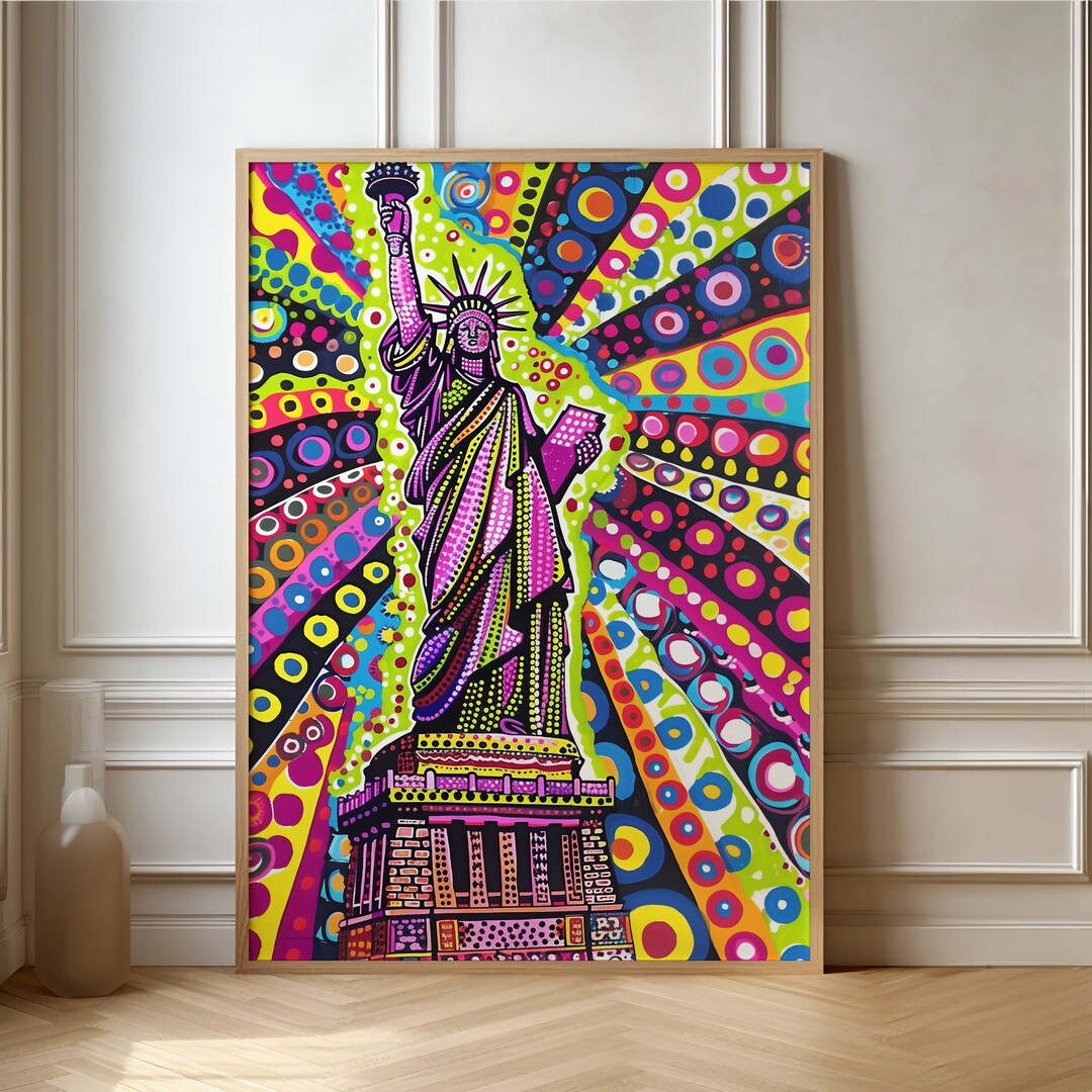 Statue of Liberty Pop Art Poster - Colorful Pop Art Wall Decor for NYC ...