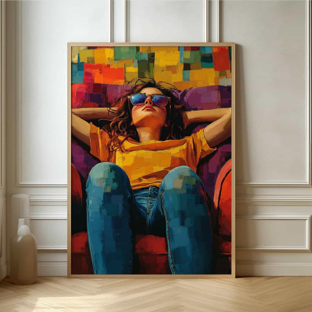 Vibrant Chill Vibes Poster - Colorful Abstract Art for Modern Home ...