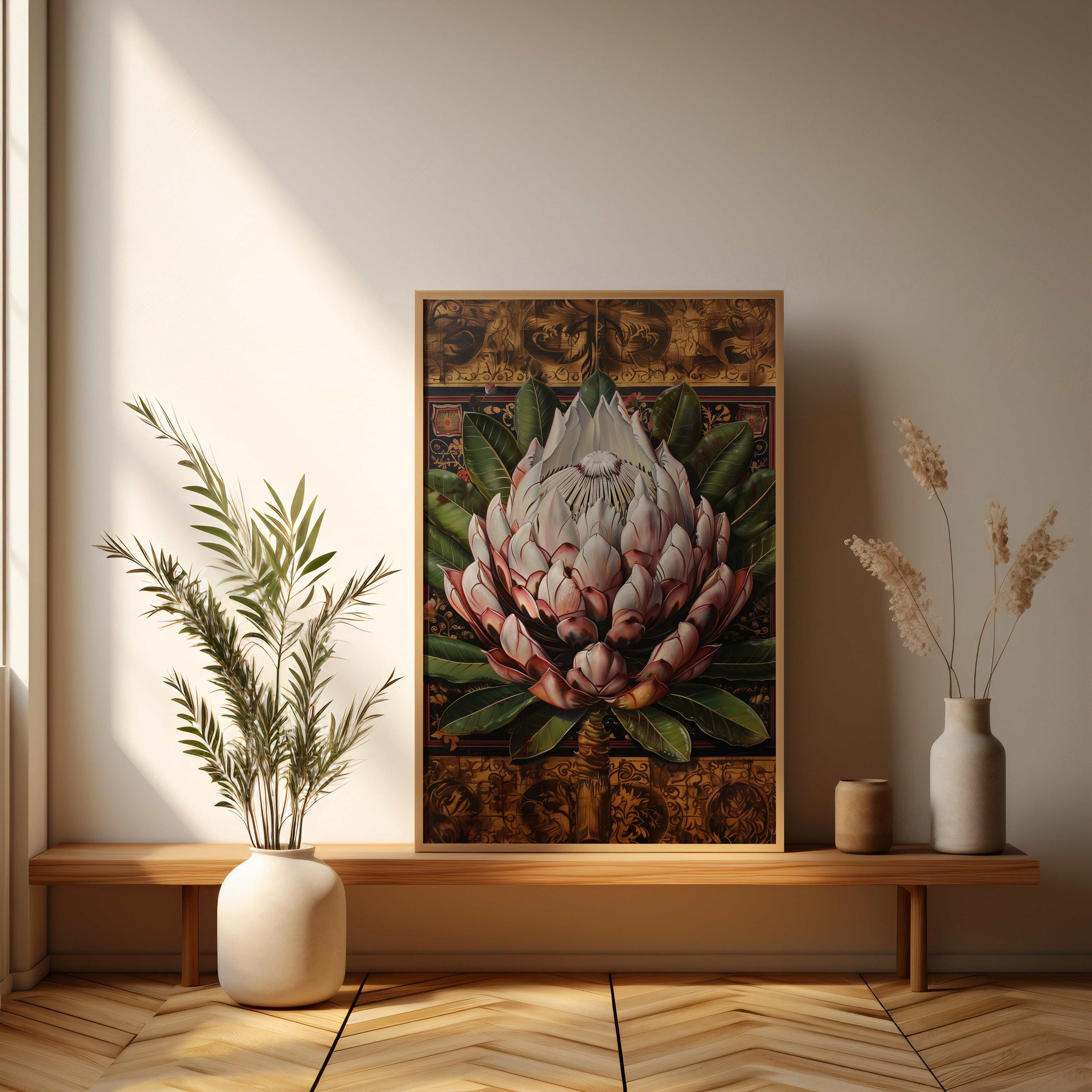 Museum-quality Protea Poster Beautiful Floral Botanical Art Print - Etsy