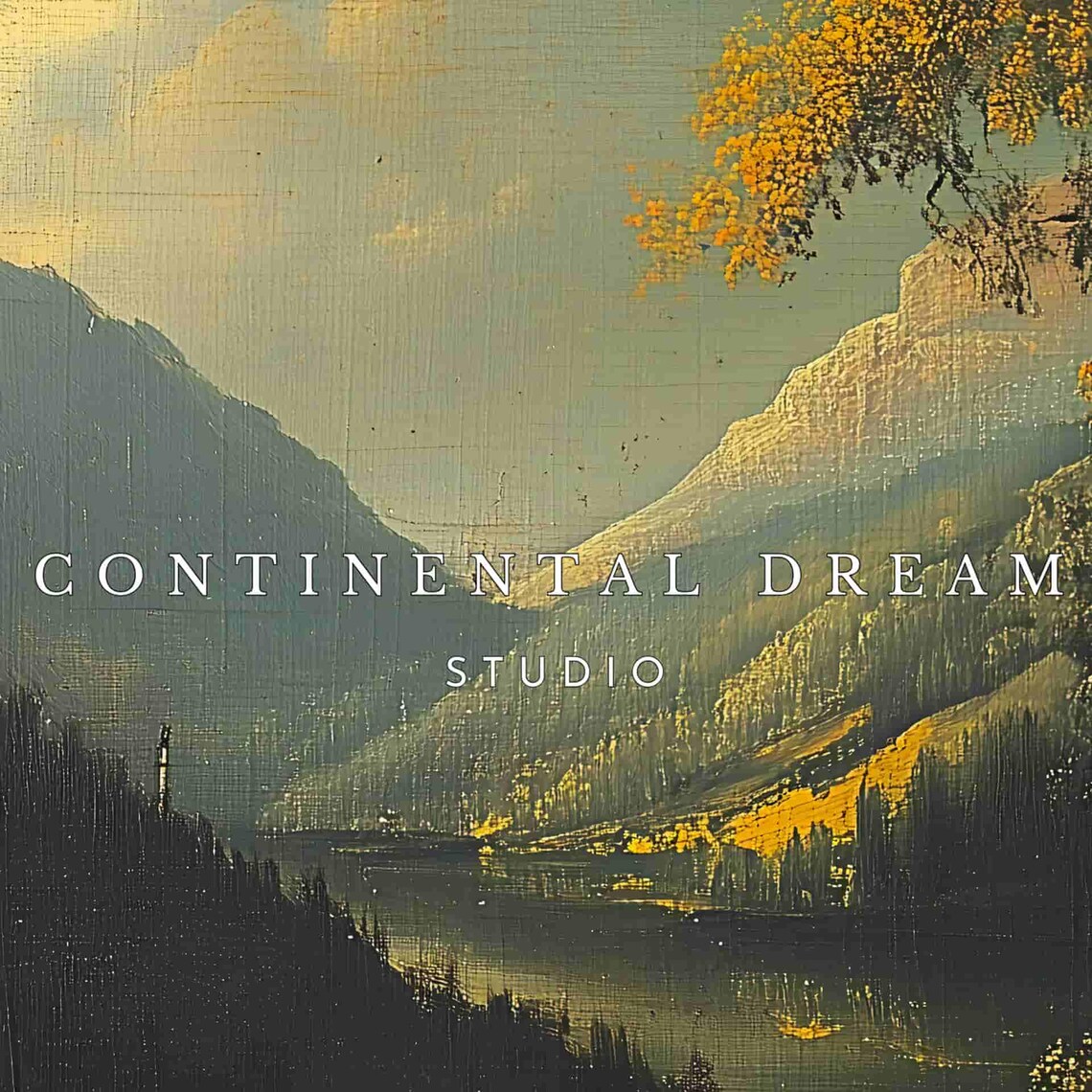 Tranquil Mountain View Poster - Oil Painting Style Wall Art for Nature ...