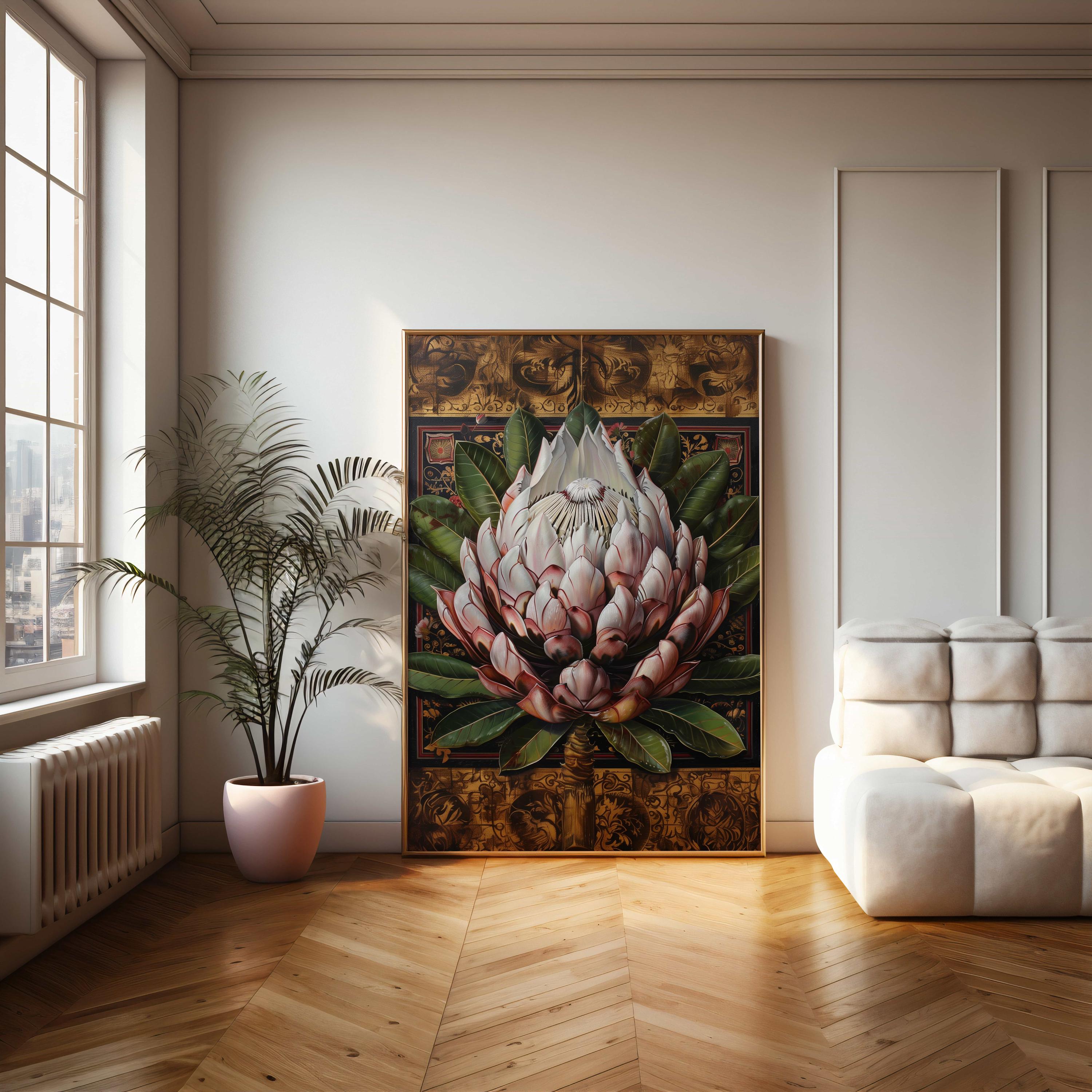 Museum-quality Protea Poster Beautiful Floral Botanical Art Print - Etsy