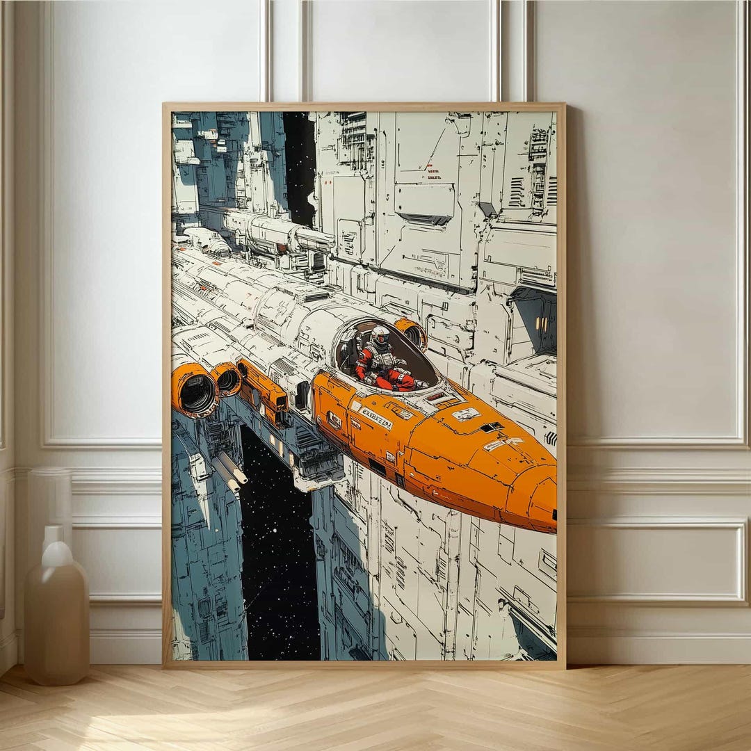 Vintage Spacecraft Exploration Poster - Retro Futurism Art Print - Etsy