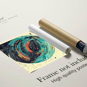 Cosmic Exploration Art Print - Modern Tech-inspired Poster for Science ...