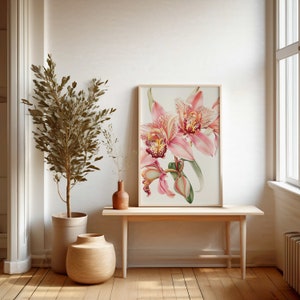 Stunning Pink Orchid Poster - Beautiful Botanical Flower Art Print - Etsy
