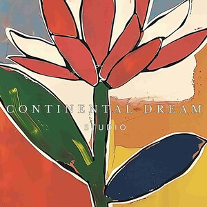 Colorful Floral Poster - Contemporary Abstract Flower Art for Living ...