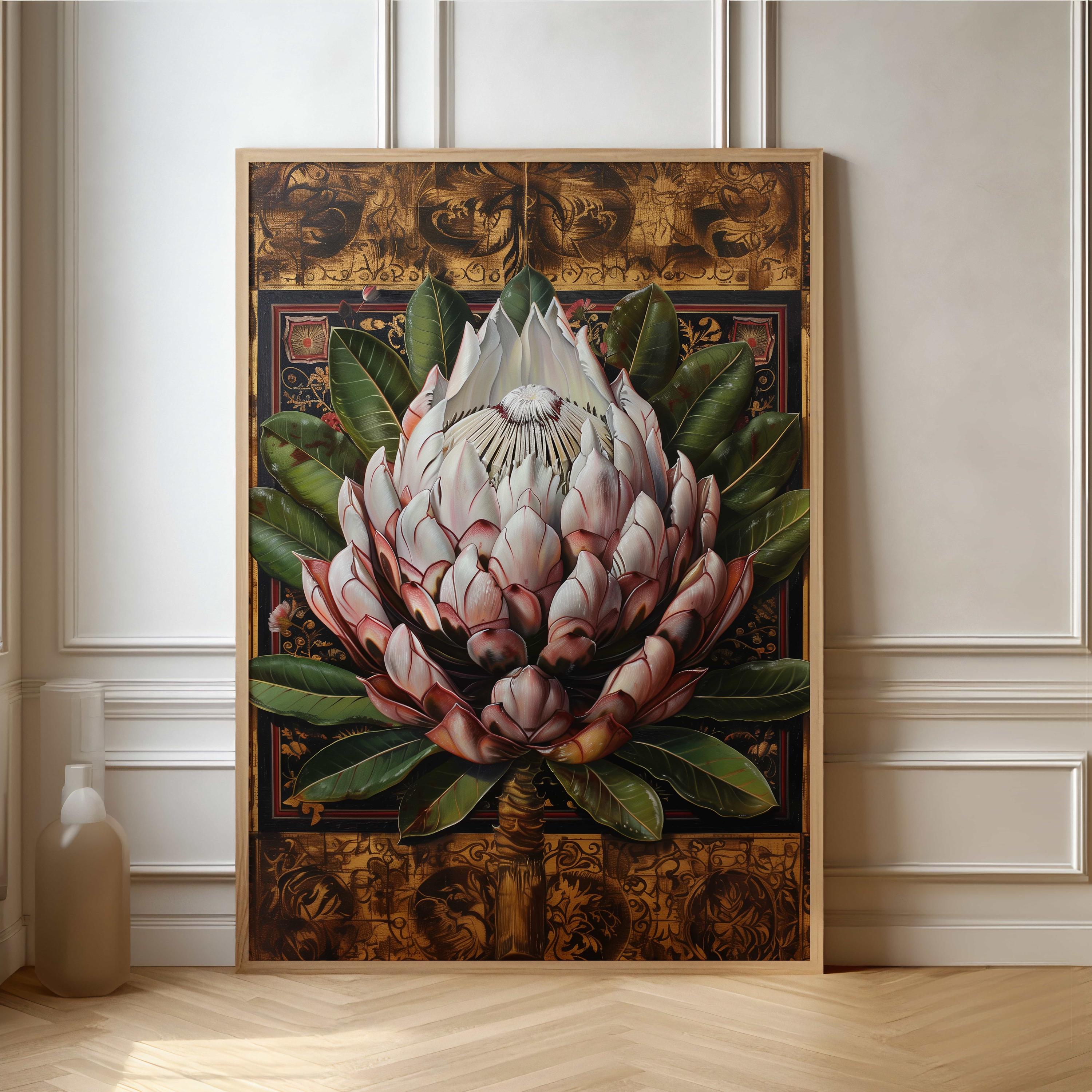 Museum-quality Protea Poster - Beautiful Floral Botanical Art Print - Etsy