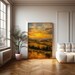 Tuscany Sunset Landscape Art Print - Rustic Italian Countryside Wall ...