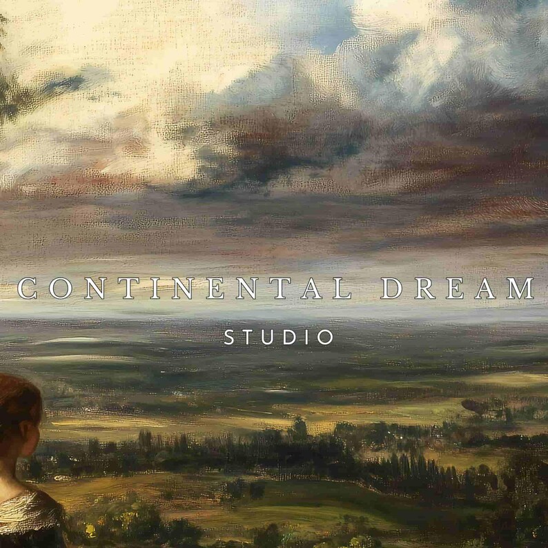 Victorian Style Art Poster - Scenic Countryside Oil Painting Print - Etsy
