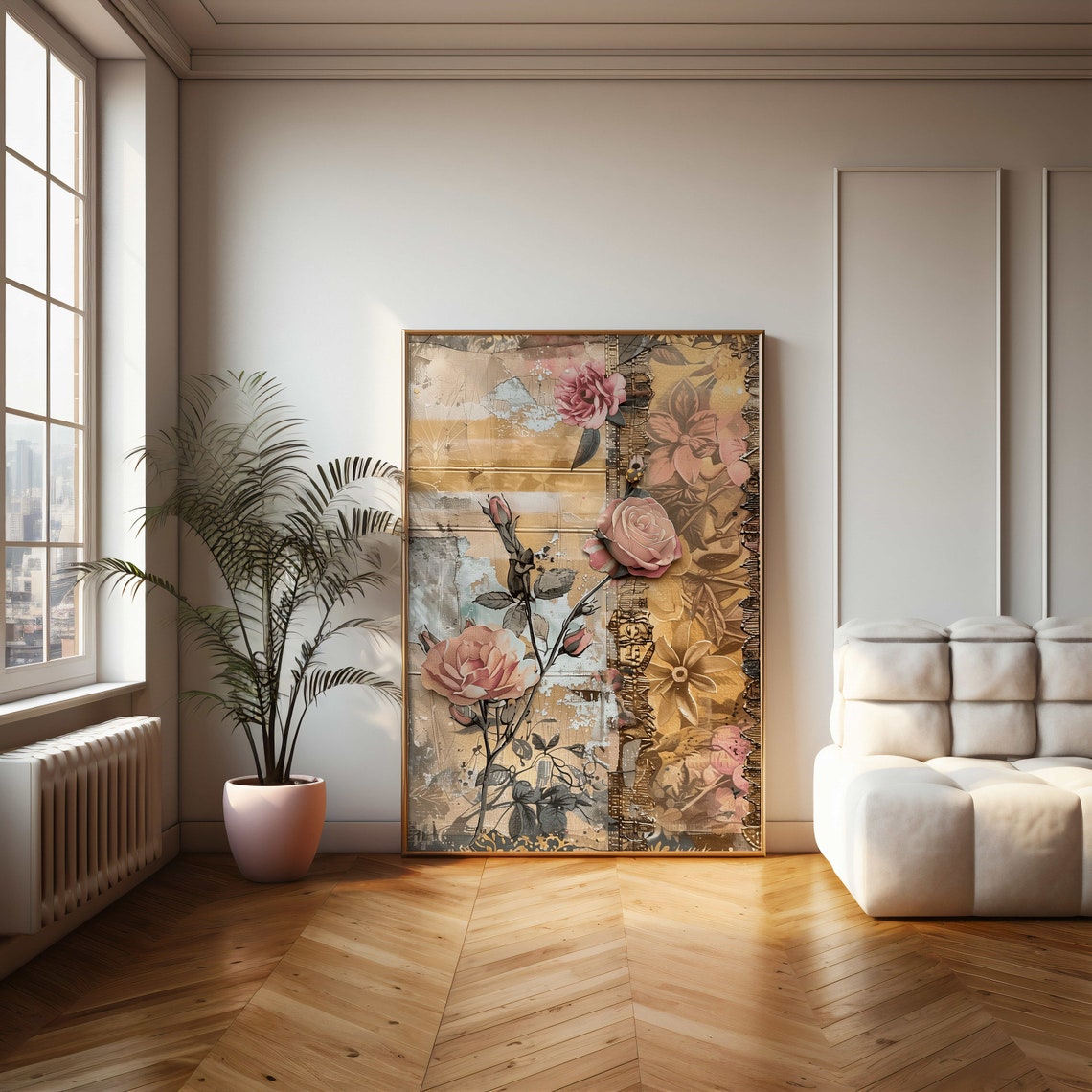 Vintage Floral Rose Poster Elegant Botanical Wall Art for Home Decor - Etsy