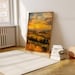 Tuscany Sunset Landscape Art Print - Rustic Italian Countryside Wall ...