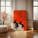 Retro Surrealism Poster - Unique Men on Edge Art Print for Living Room ...
