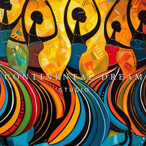 Beautiful African Tribal Dance Poster - Modern Abstract Wall Art Print ...