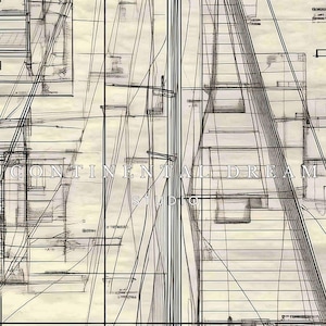 Nautical Architecture Poster - Vintage Sailing Yacht Blueprint Decor - Etsy