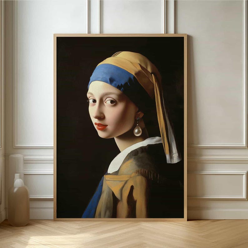 Classic Girl With Pearl Earring Poster - Timeless Art Reproduction ...