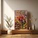 Stunning Abstract Floral Poster Bright Modern Artwork for Walls - Etsy