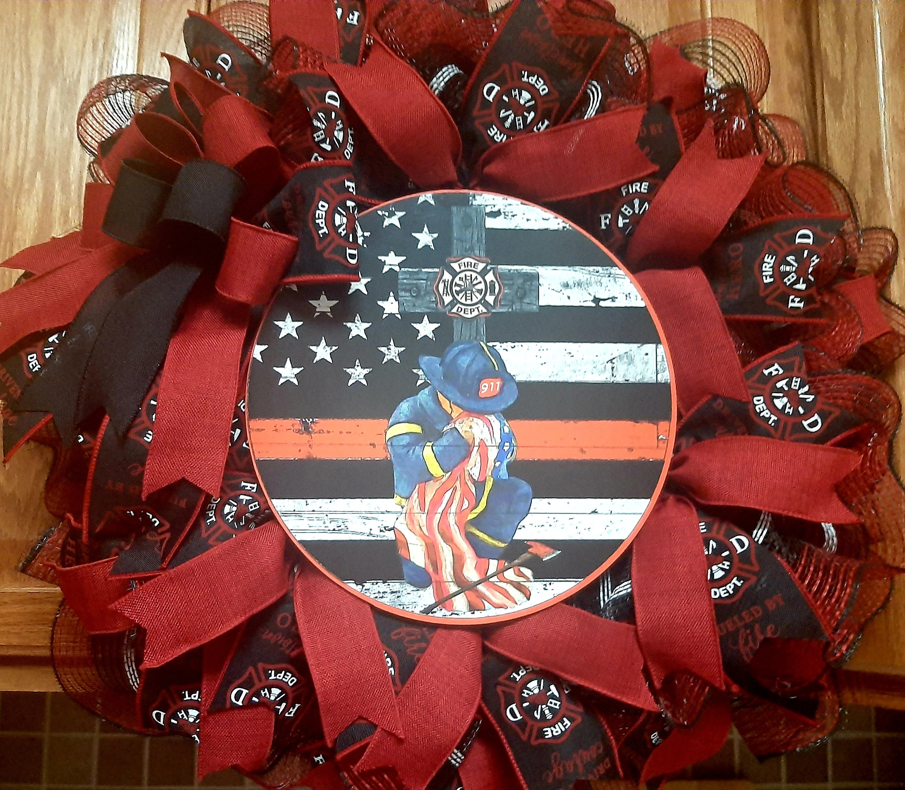 Fireman/ Firefighter Wreath - Etsy