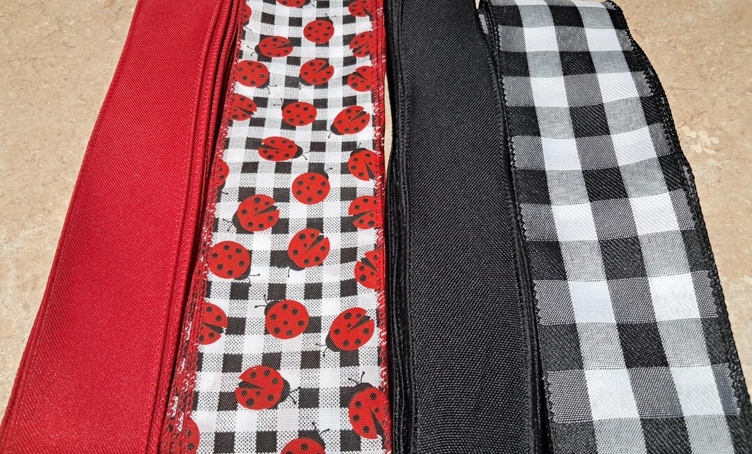 Wired Ladybug Ribbon Bundle. 14 Yards (42 Ft) Total ! Perfect for ...