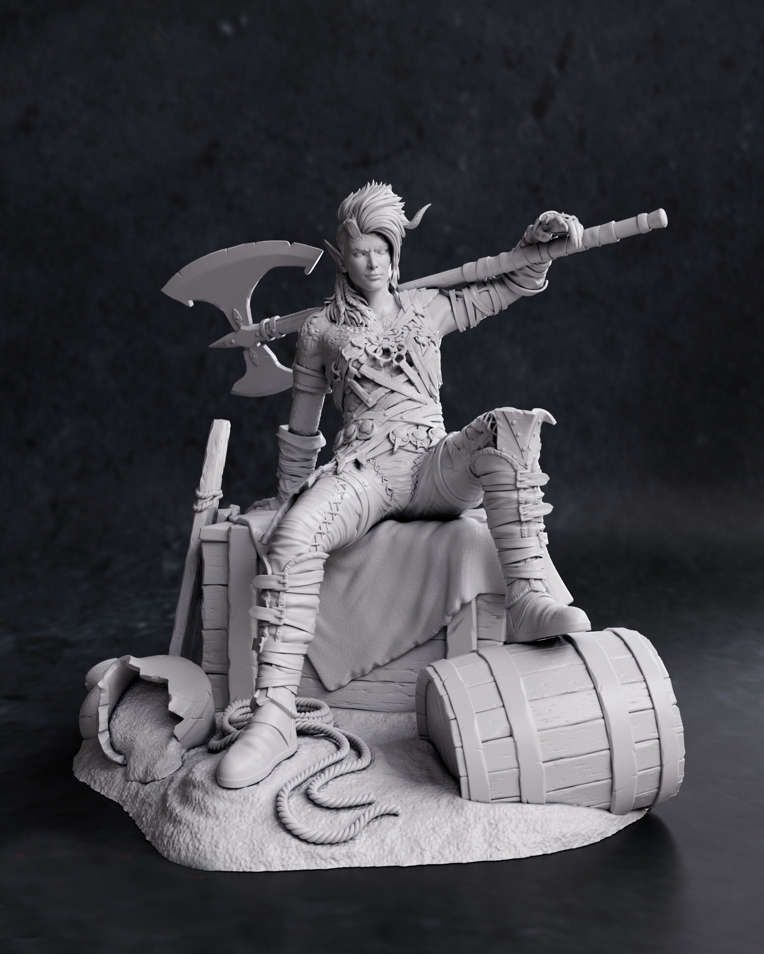 Baldur's Gate Karlach, 3D Print Model 3D STL File model Bust - Etsy Canada