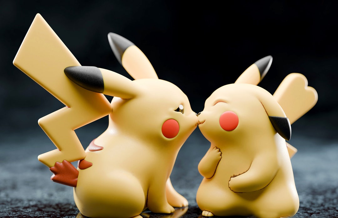 Kissing Pikachu 3D Print Model 3D STL File - Etsy