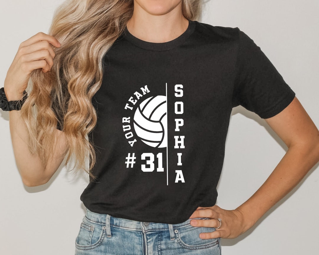 Custom Volleyball Team Shirt: Personalized Player Name & Number - Etsy