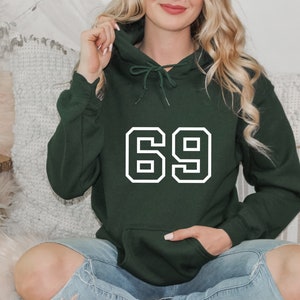 Number Hoodie, Custom Player Hoodie, Custom Number Hoodie, Personalized ...