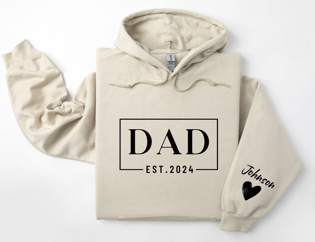 Custom Dad Est. Hoodie With Kids Names, Father's Day Gift - Etsy