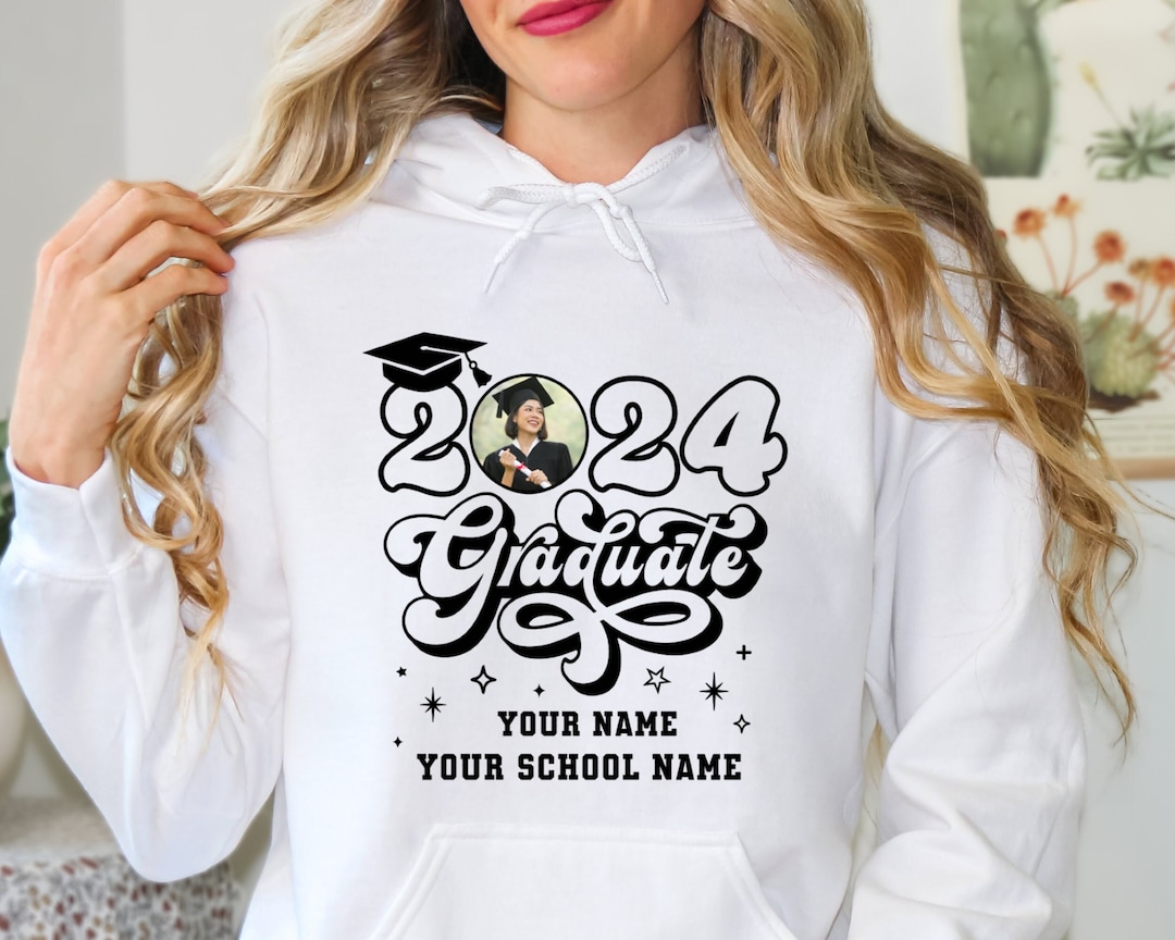 Personalized Graduation Hoodie, Photo Grad Hoodie, Custom Senior Gift ...