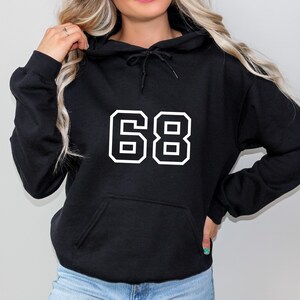 Number Hoodie, Custom Player Hoodie, Custom Number Hoodie, Personalized ...