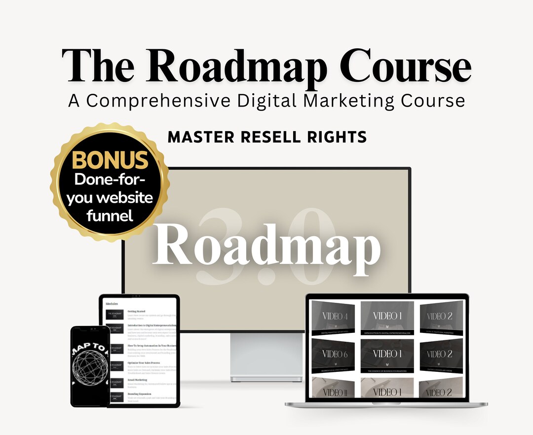 The Roadmap 3.0 Digital Marketing Course With Master Resell Rights (MRR ...