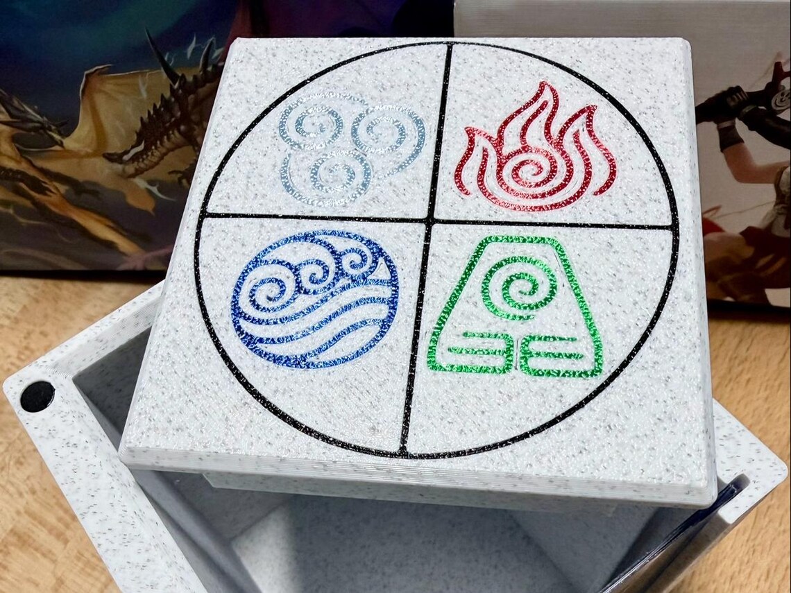 ATLA - Elements Themed MTG Commander Deck Box: Magnetic Card Case - Etsy