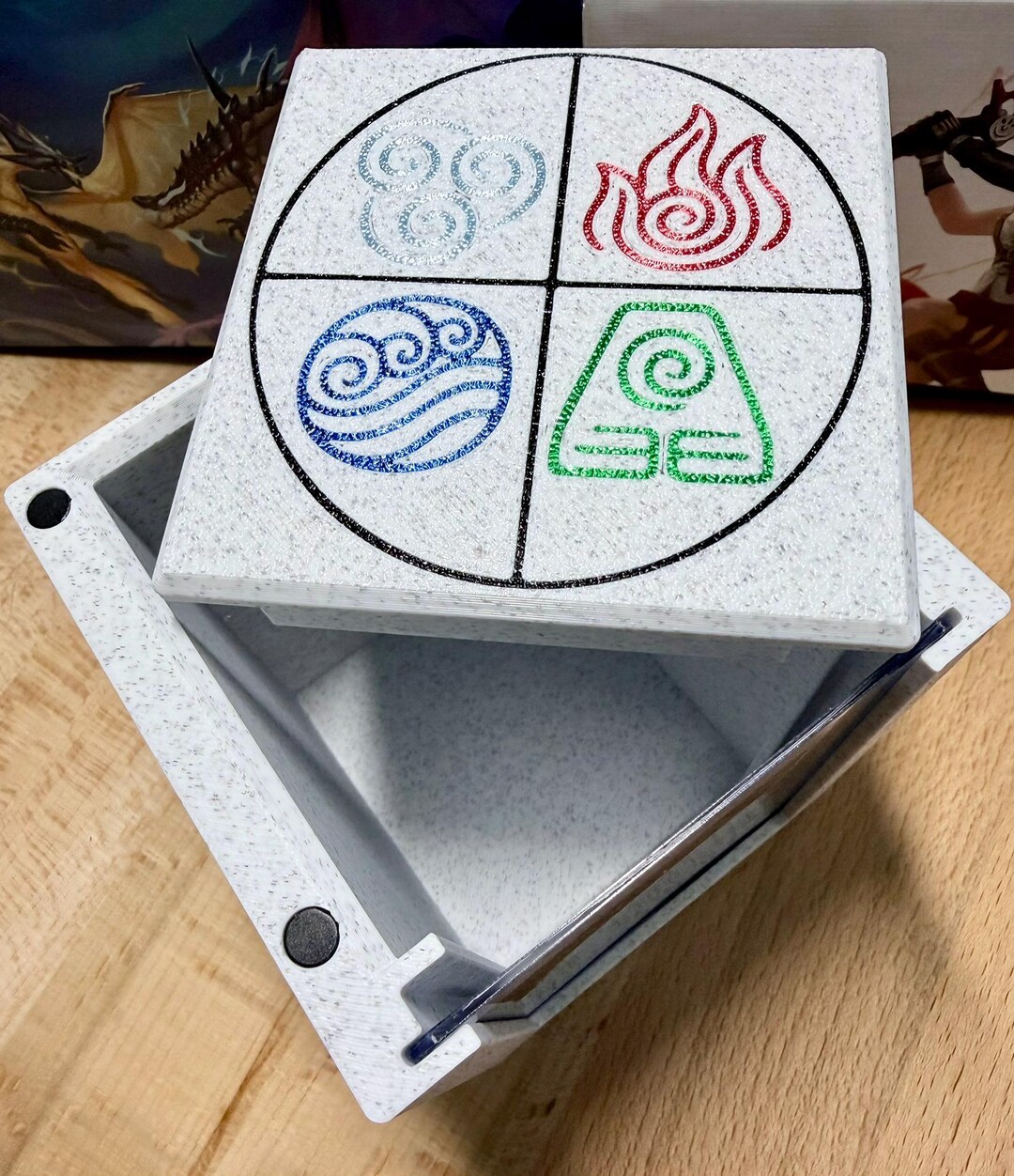 ATLA - Elements Themed MTG Commander Deck Box: Magnetic Card Case - Etsy