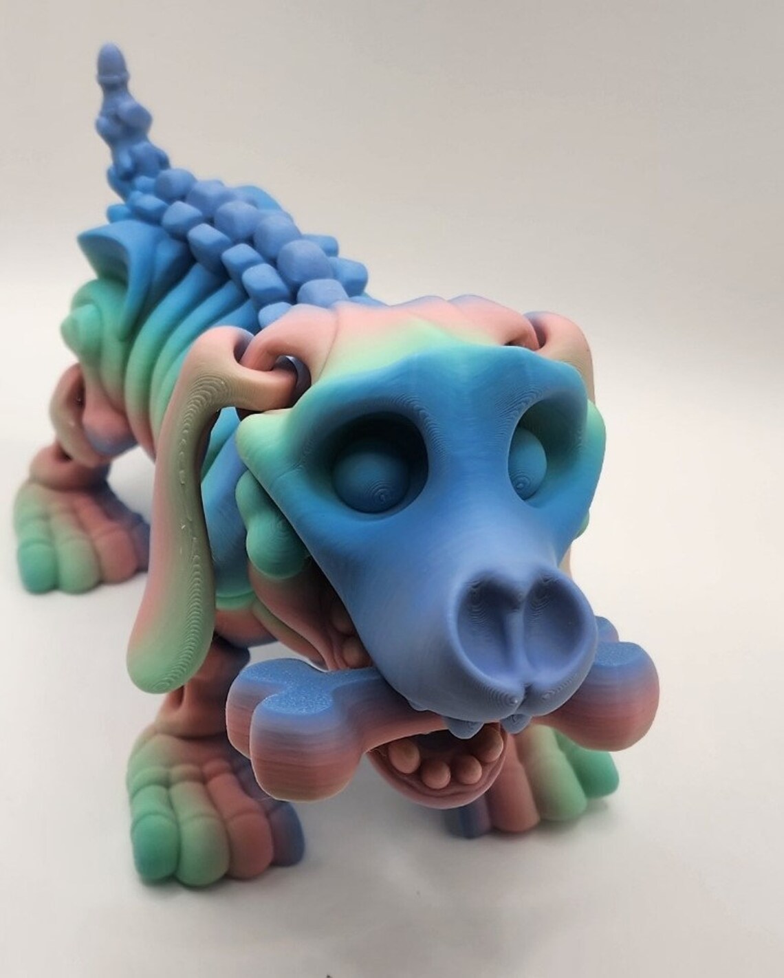 Articulated 3D Printed Skellington Dog - Etsy