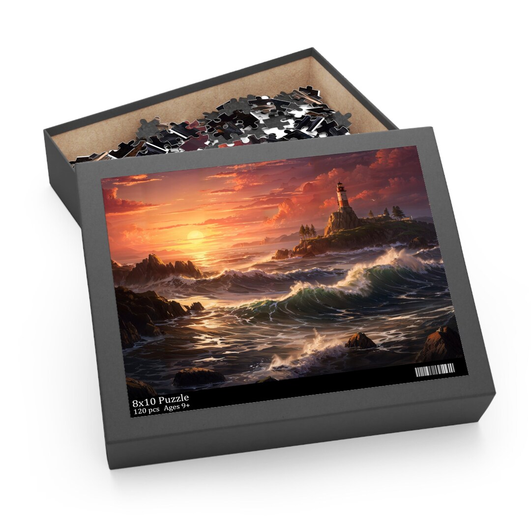 Nature Puzzle : French Maritime Horizon, Unleashed Waves, Steep Cliffs ...