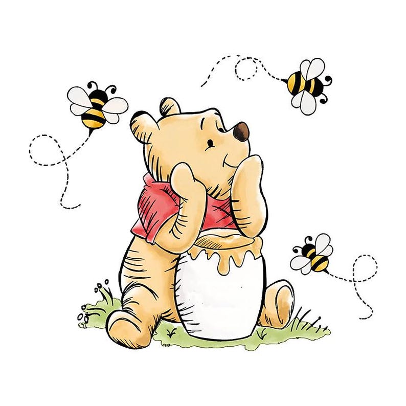 Vintage Winnie the Pooh Clip Art: High Resolution 5 PNG (digital ...