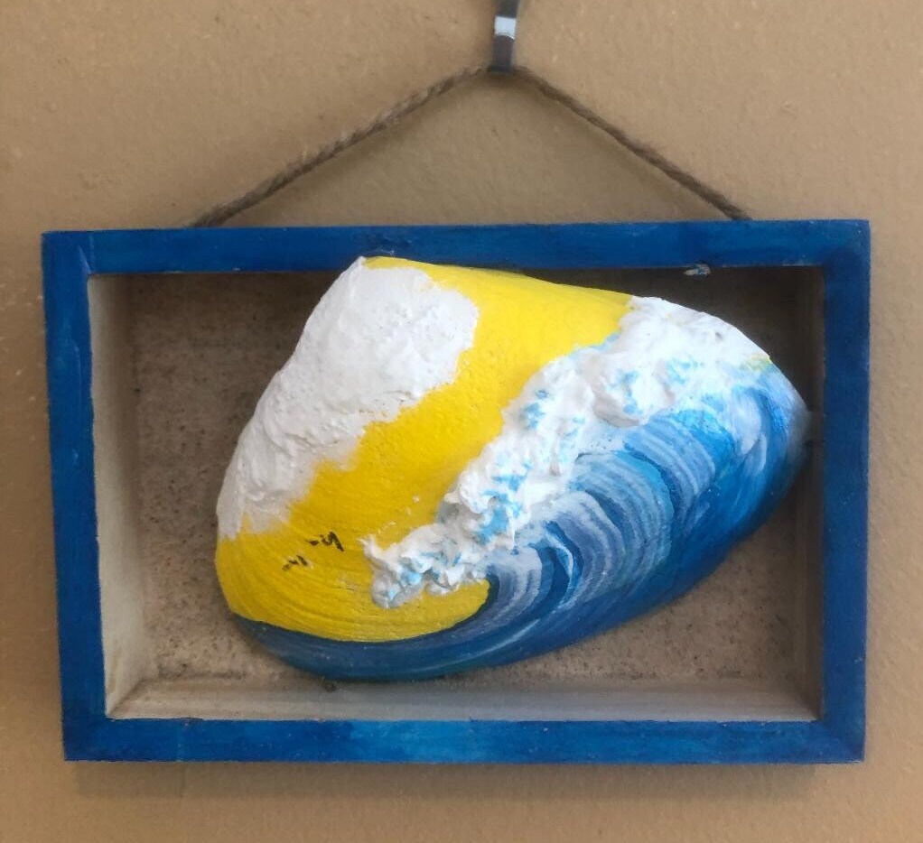 Seashell Mounted on Sandy Wall Frame - Etsy