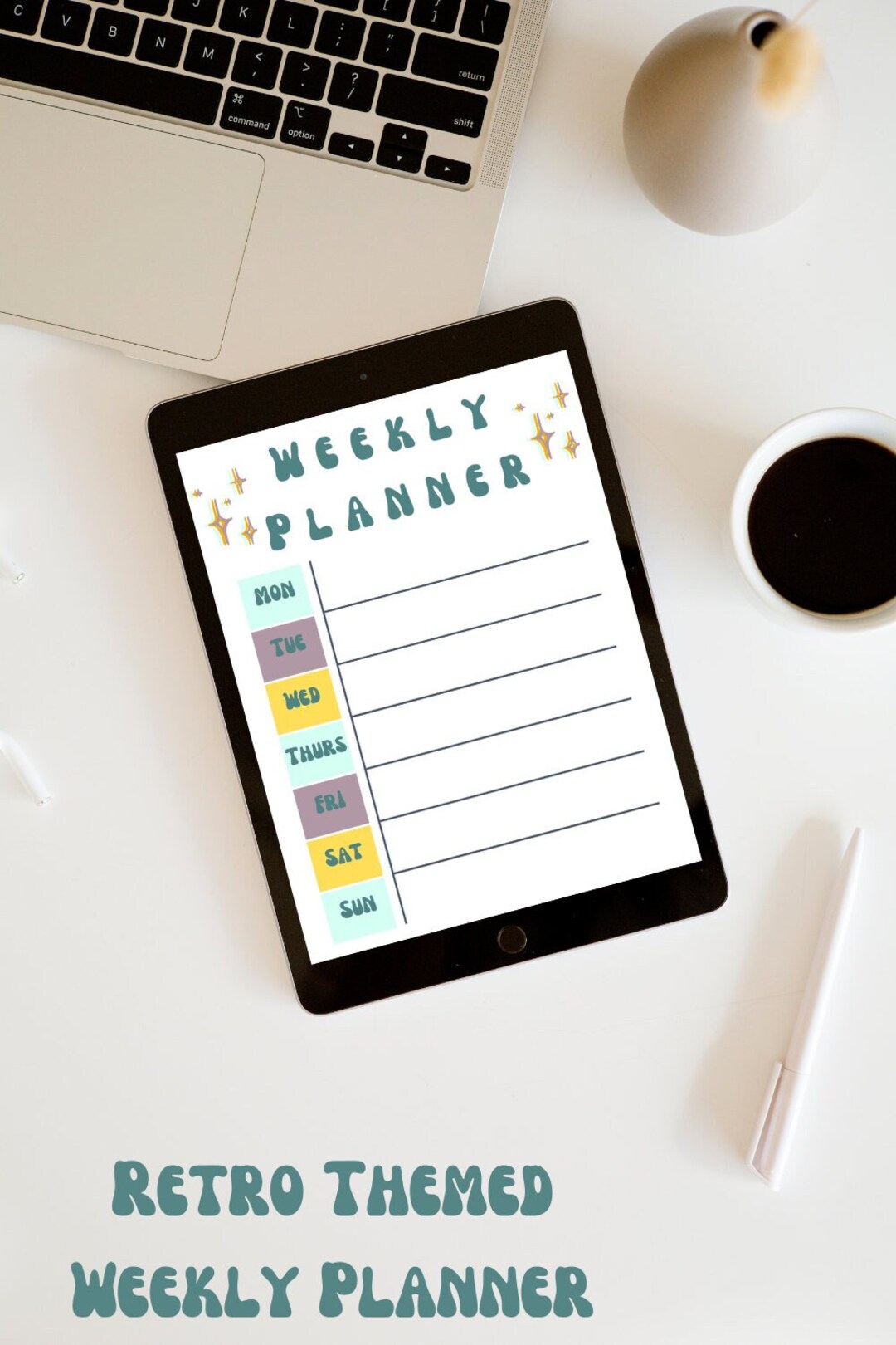 Retro Themed Weekly Planner for Digital Planning - Etsy