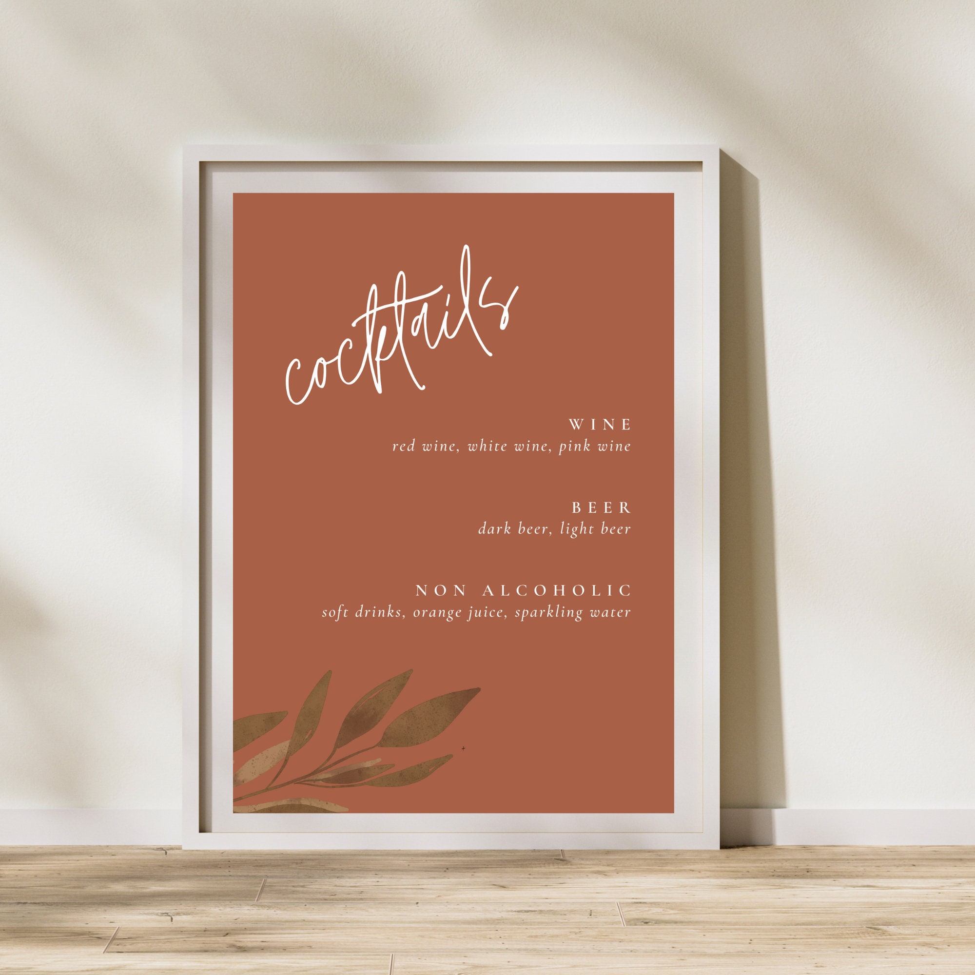 Rustic Bar Menu Template - Etsy