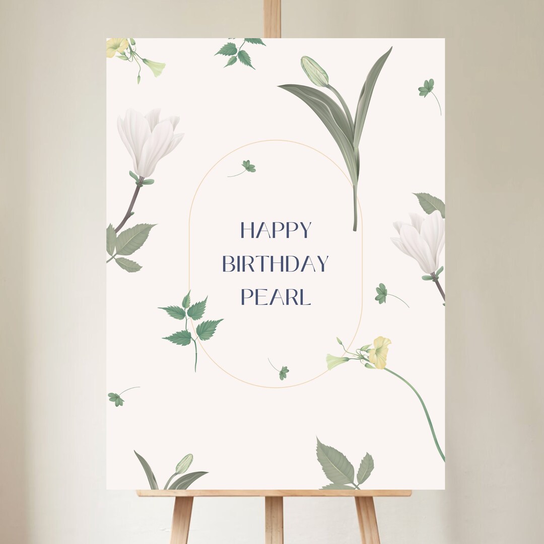 Floral Springtime Entrance Sign Template - Etsy