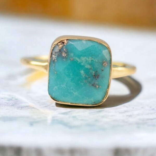 Raw Turquoise Ring - Etsy