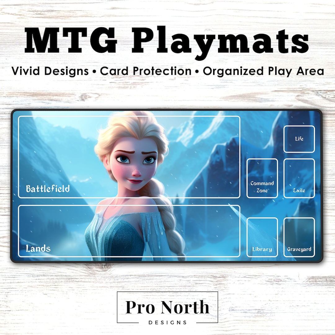 Princess Mtg Playmat With Zones, Tcg Playmat, Mtg Accessories, Playmat ...