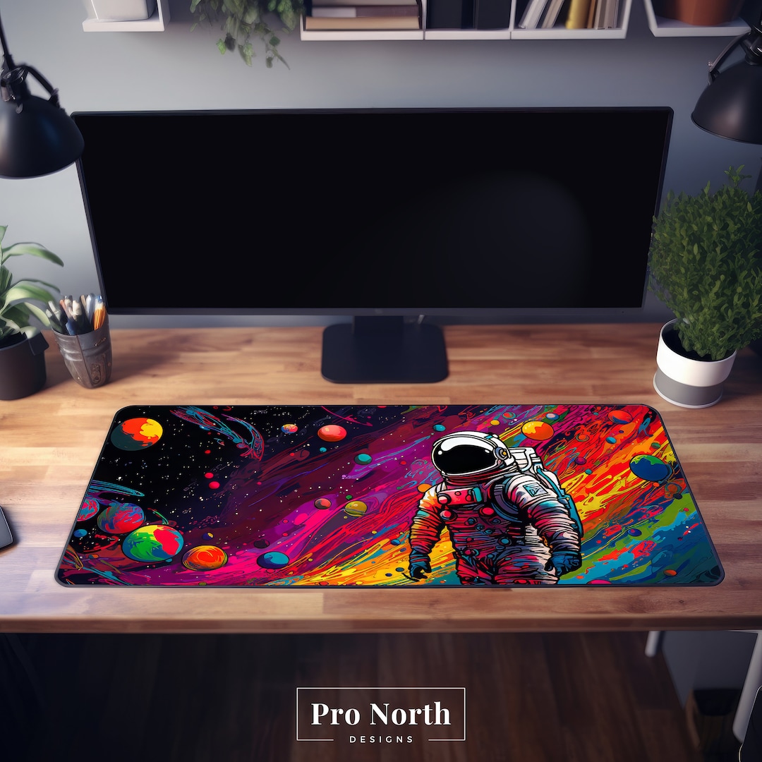 Solar System Desk Mat, Galaxy Deskmat, Gaming Accessories, Cyber Punk ...