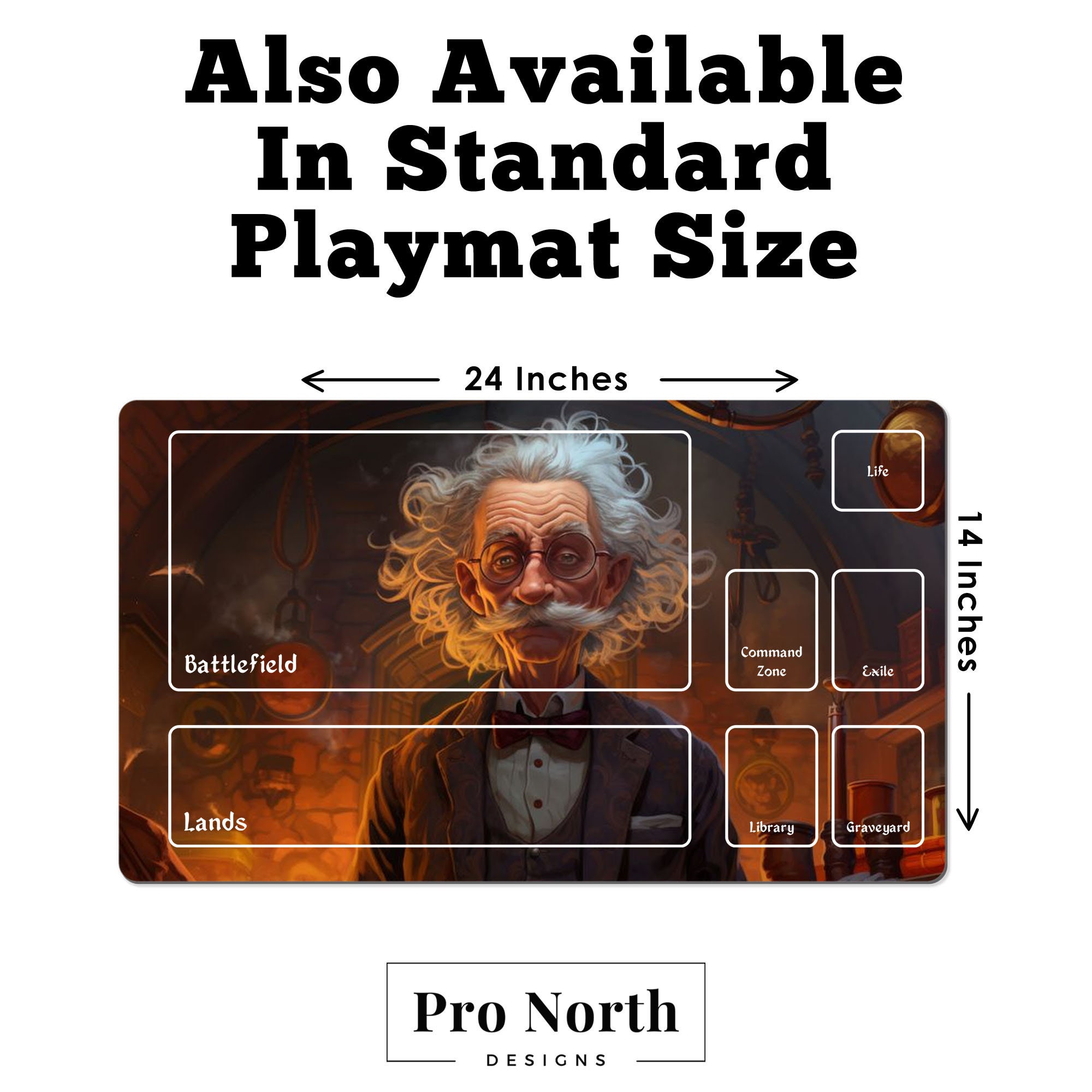 Einstein Mtg Playmat With Zones, Tcg Playmat, Mtg Accessories, Card ...