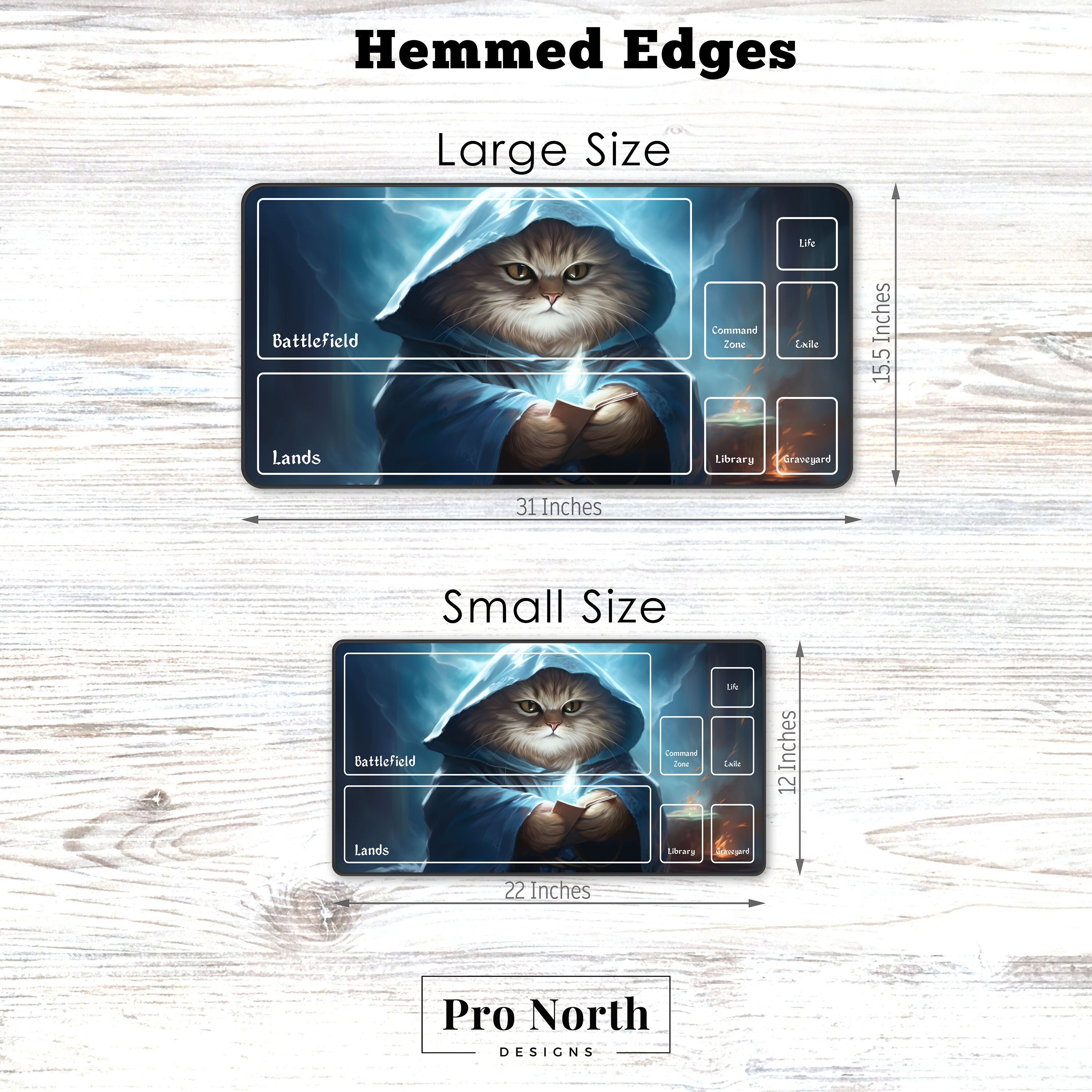 Cat Mtg Playmat With Zones Tcg Playmat Cats Mtg Accessories Playmat ...