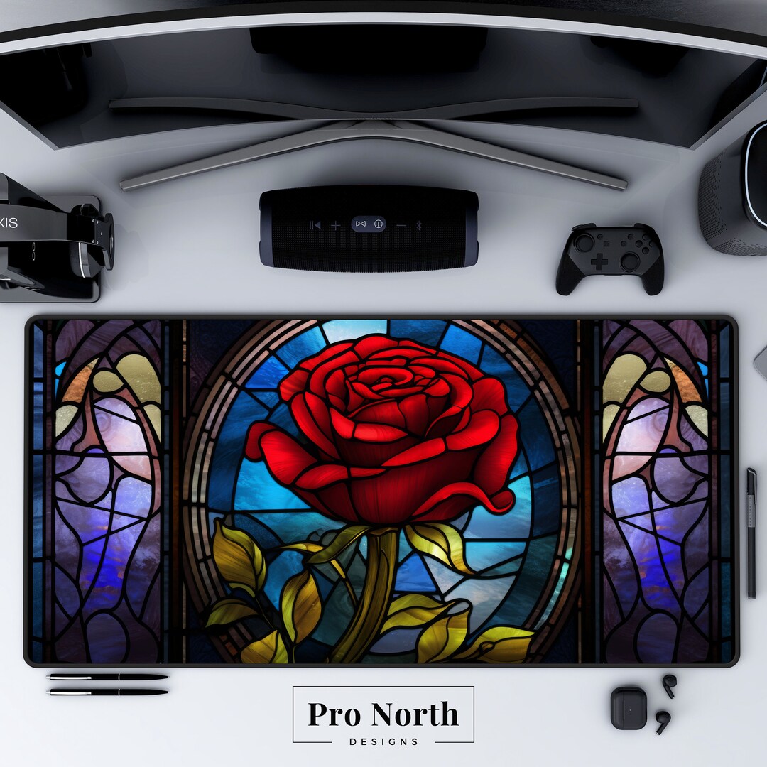 Rose MTG Playmat, Rose Desk Mat, Red Mouse Pad, Cute Deskmat, Gaming ...