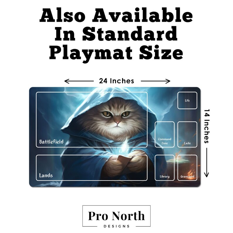 Cat Mtg Playmat With Zones Tcg Playmat Cats Mtg Accessories Playmat ...