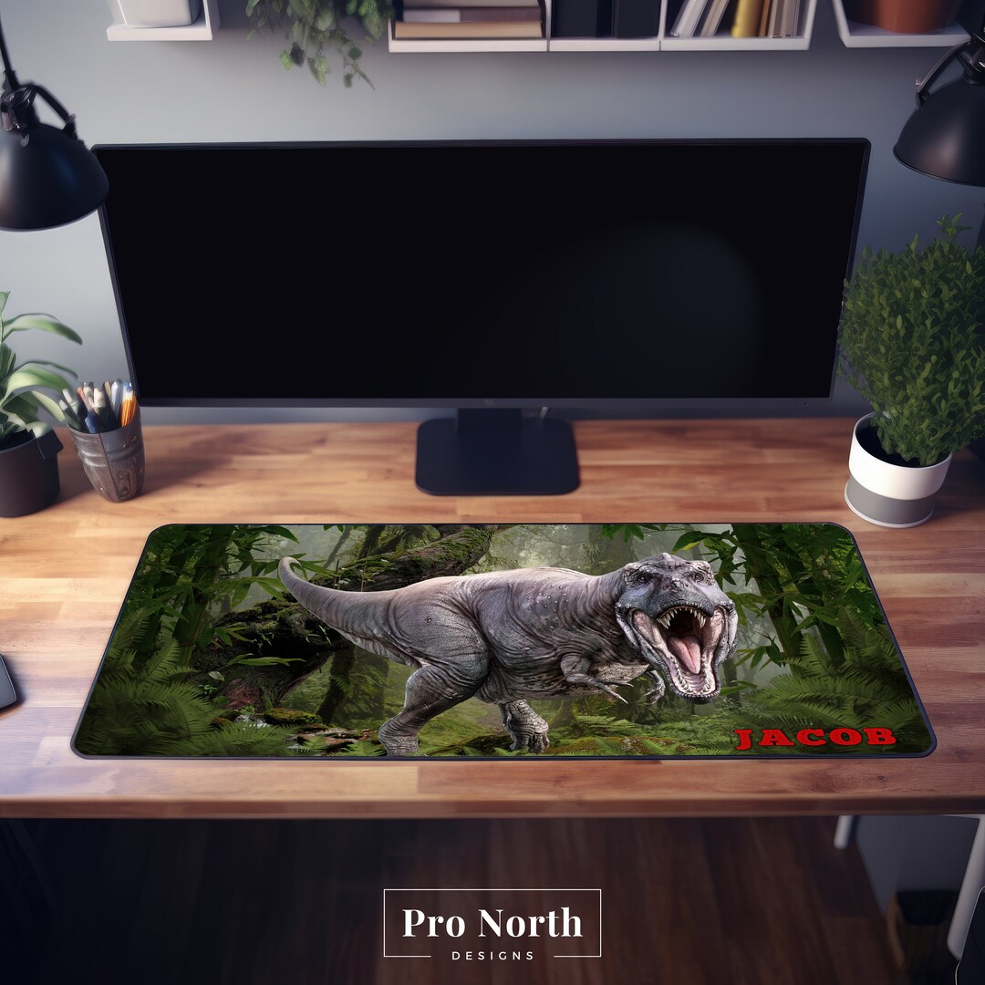 Dinosaur Custom Deskmat, Trex Custom Desk Mat Custom Desk Pad, Jurassic ...