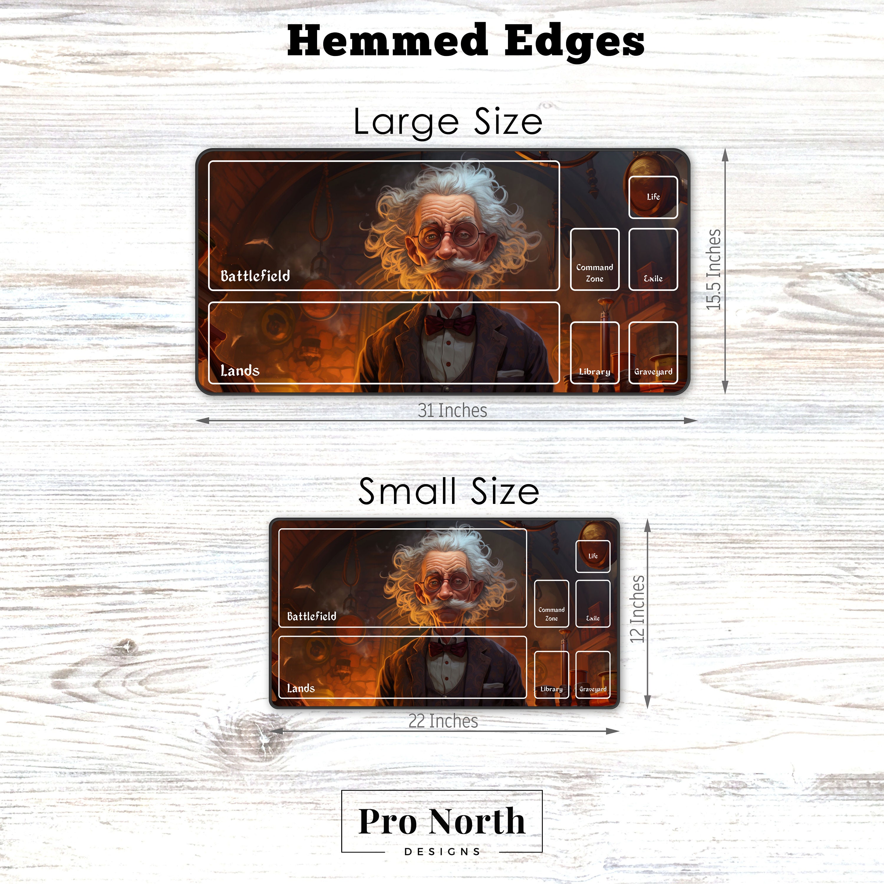 Einstein Mtg Playmat With Zones, Tcg Playmat, Mtg Accessories, Card ...