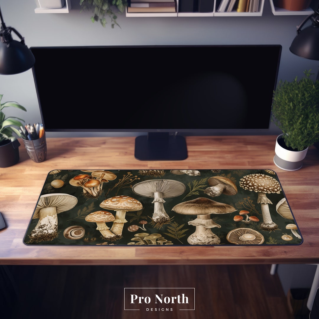 Mushroom Cottagecore Desk Mat, Witchy Deskmat, Weirdcore Gaming Setup ...