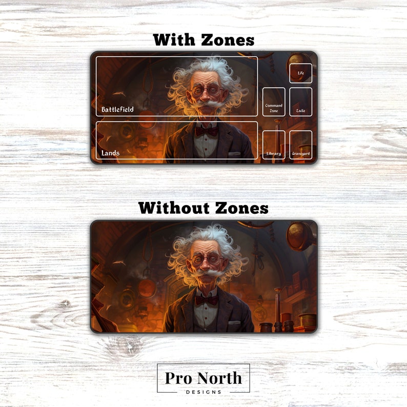 Einstein Mtg Playmat With Zones, Tcg Playmat, Mtg Accessories, Card ...