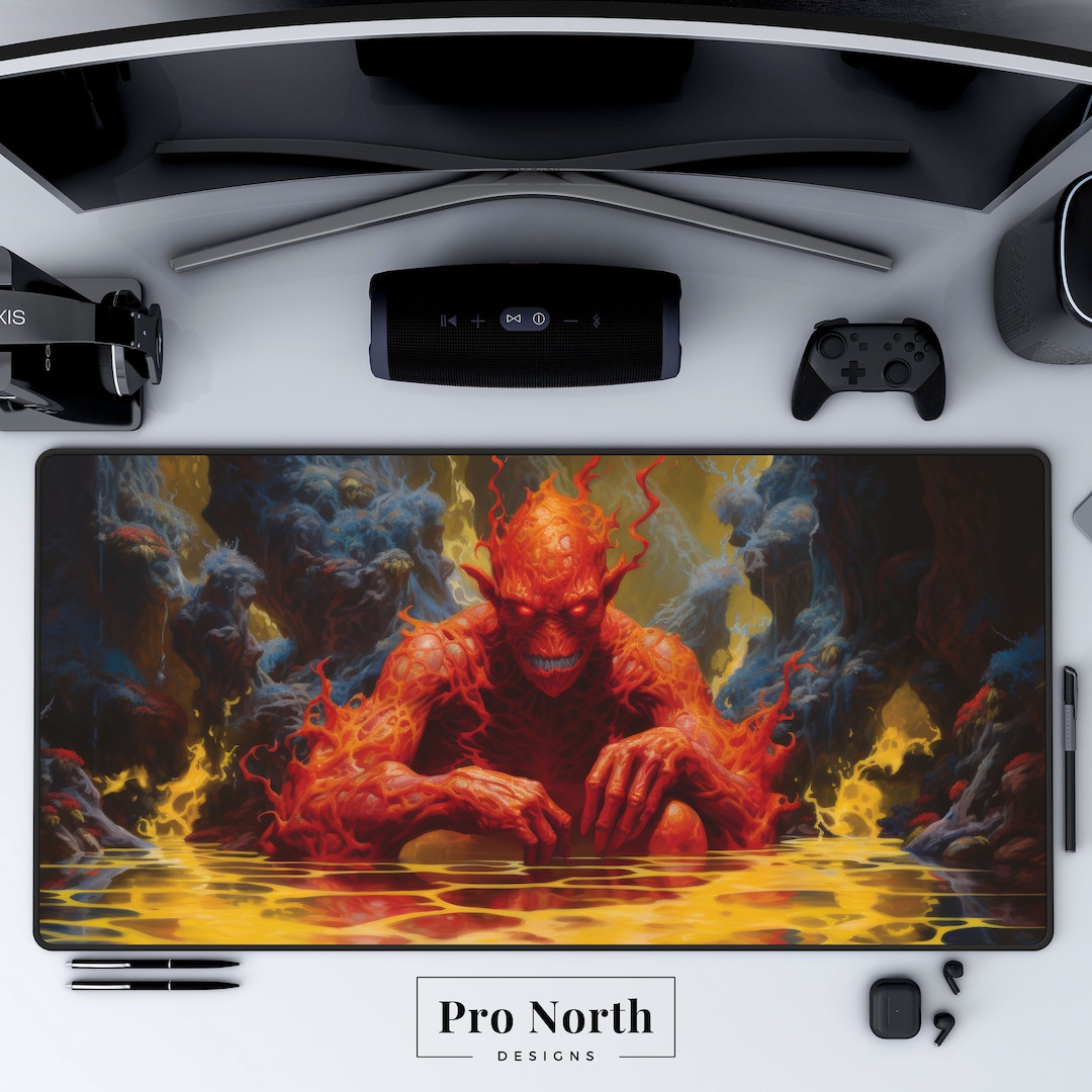 Demon MTG Playmat, Weirdcore Deskmat, Grunge Room Décor, Devil Gaming ...